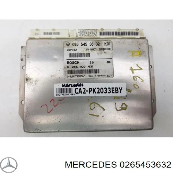 0265453632 Mercedes | Блок управления esp 026 545 36 32 купить на Avto.pro
