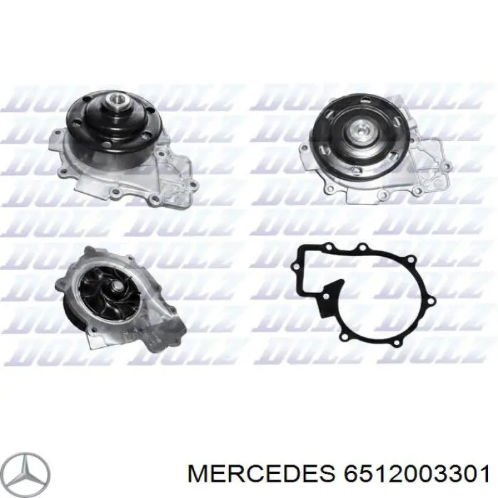 6512003301 Mercedes помпа водяная (насос охлаждения)
