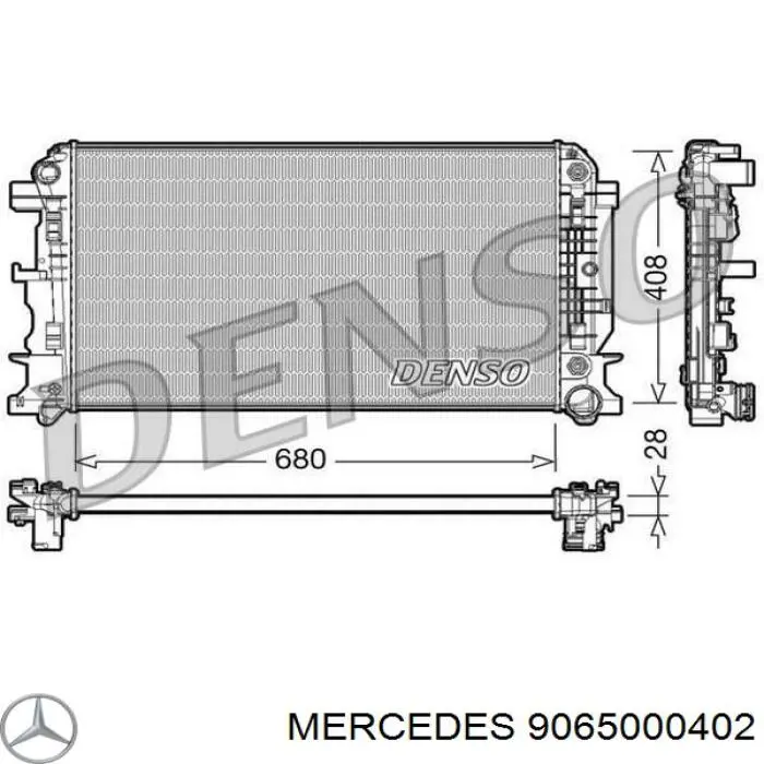 9065000402 Mercedes радиатор охлаждения двигателя