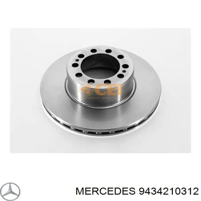 9434210312 Mercedes | Диск тормозной передний 943 421 03 12 купить на ...