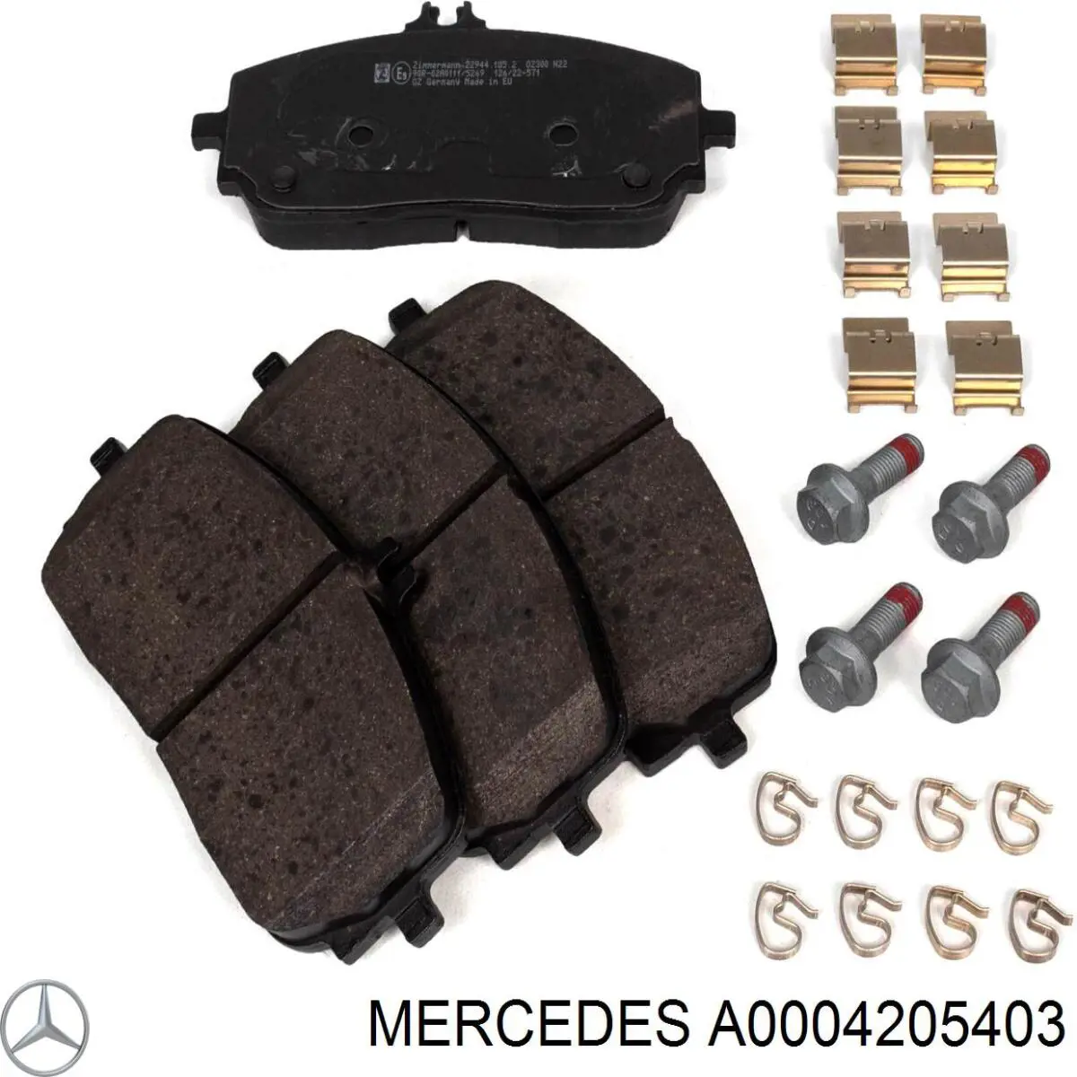A0004205403 Mercedes | Колодки тормозные передние дисковые A0004205403 ...