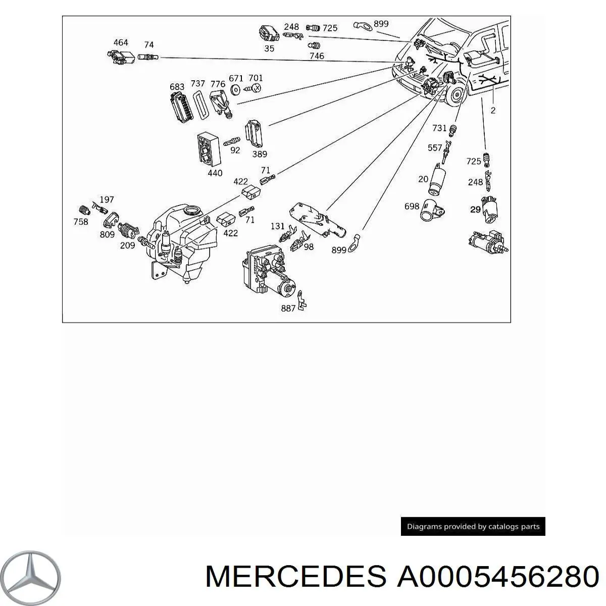 A0005456280 Mercedes заглушка