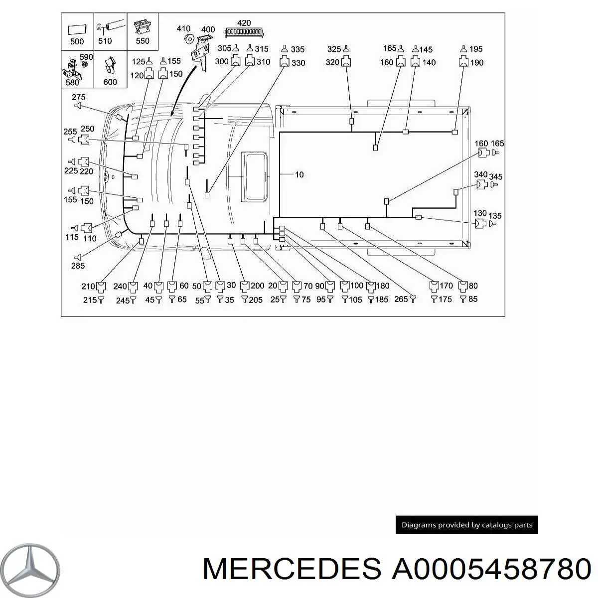 0005458780 Mercedes уплотнение контакта электрического