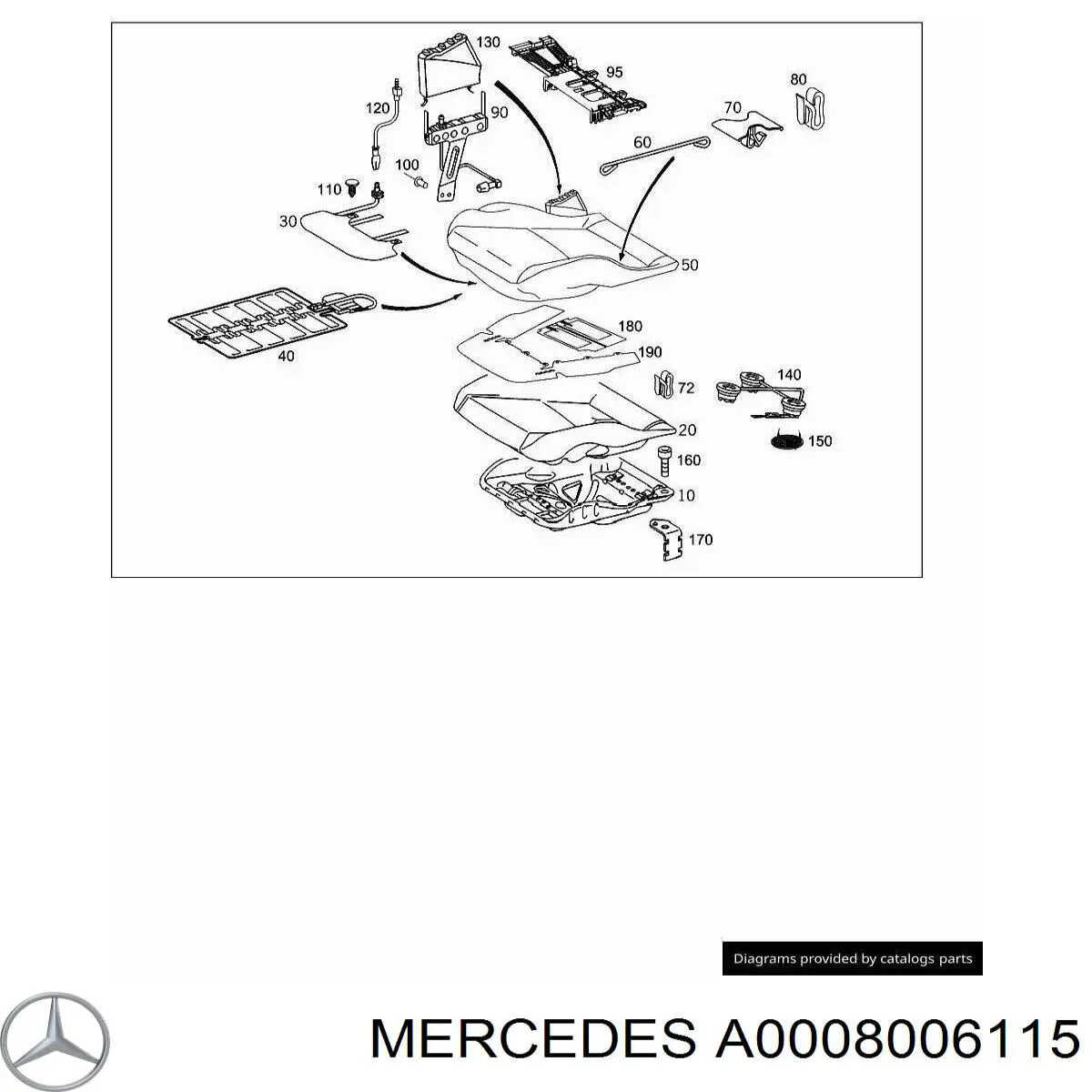 A0008006115 Mercedes шланг сидения
