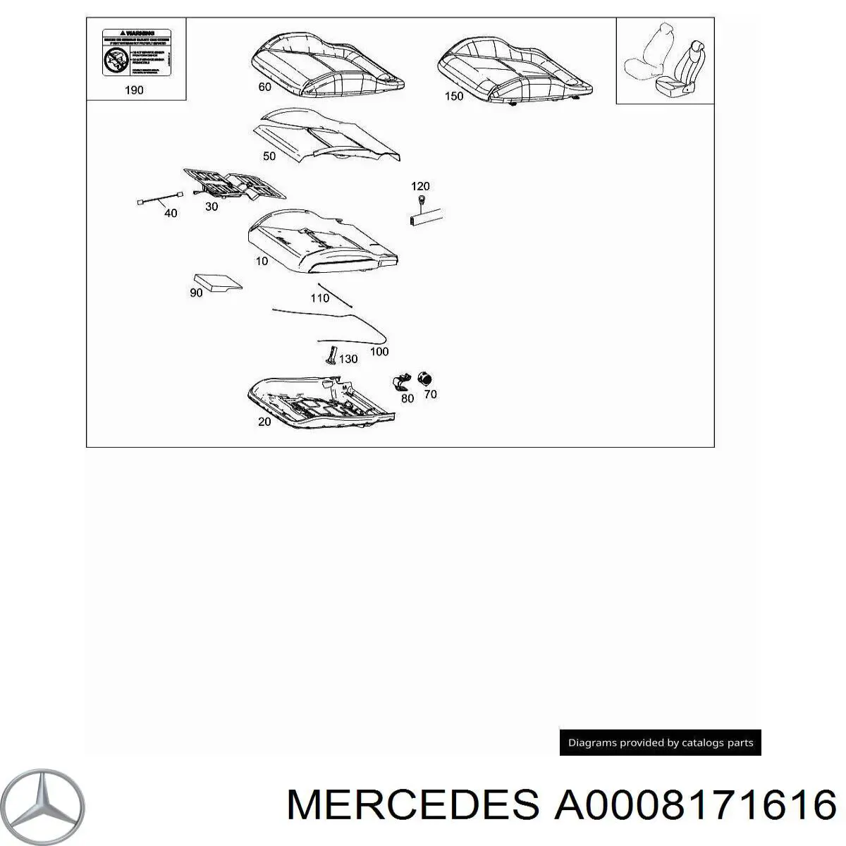 0008171616 Mercedes емблема