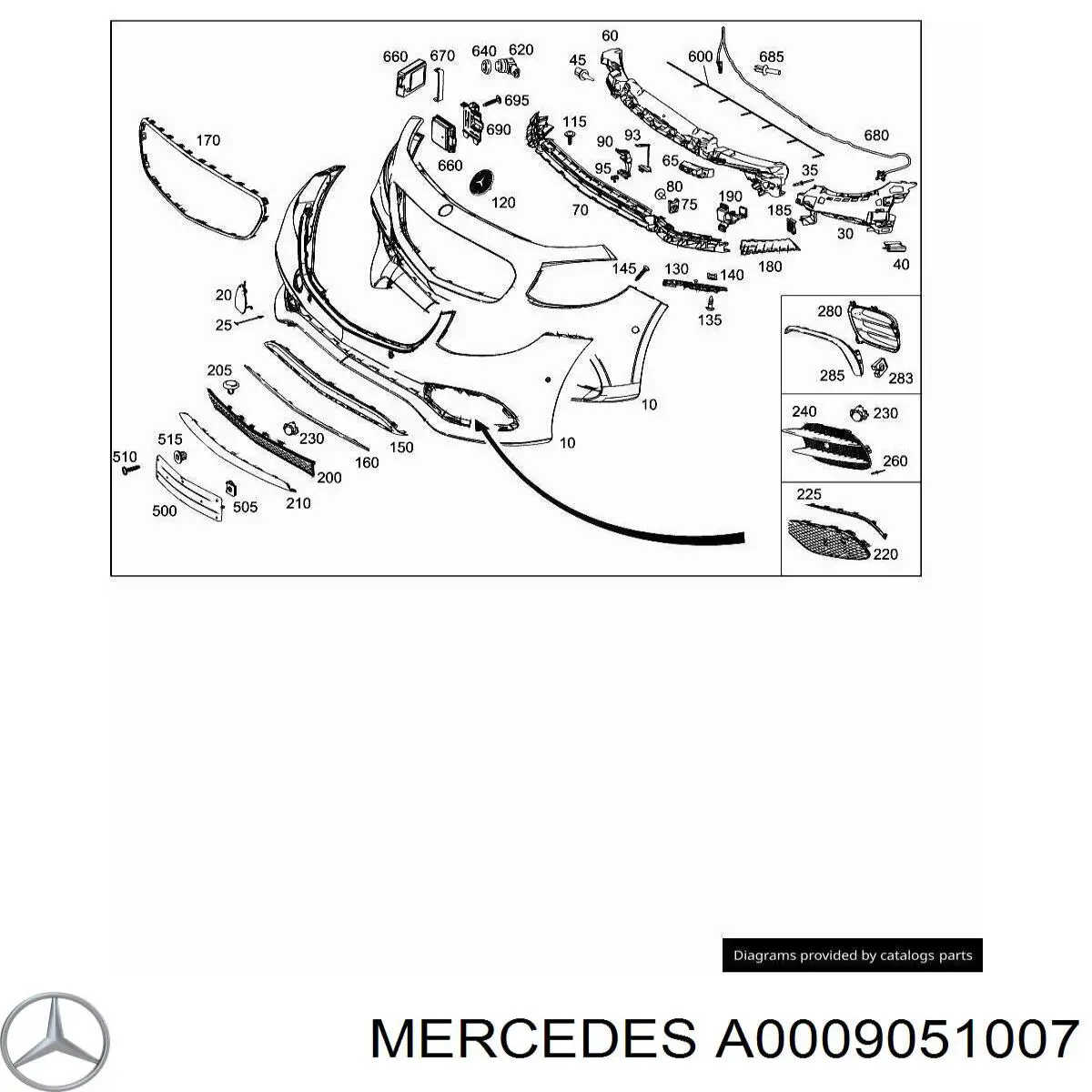 A0009051007 Mercedes | Радарный датчик дистанции A0009051007 купить на ...