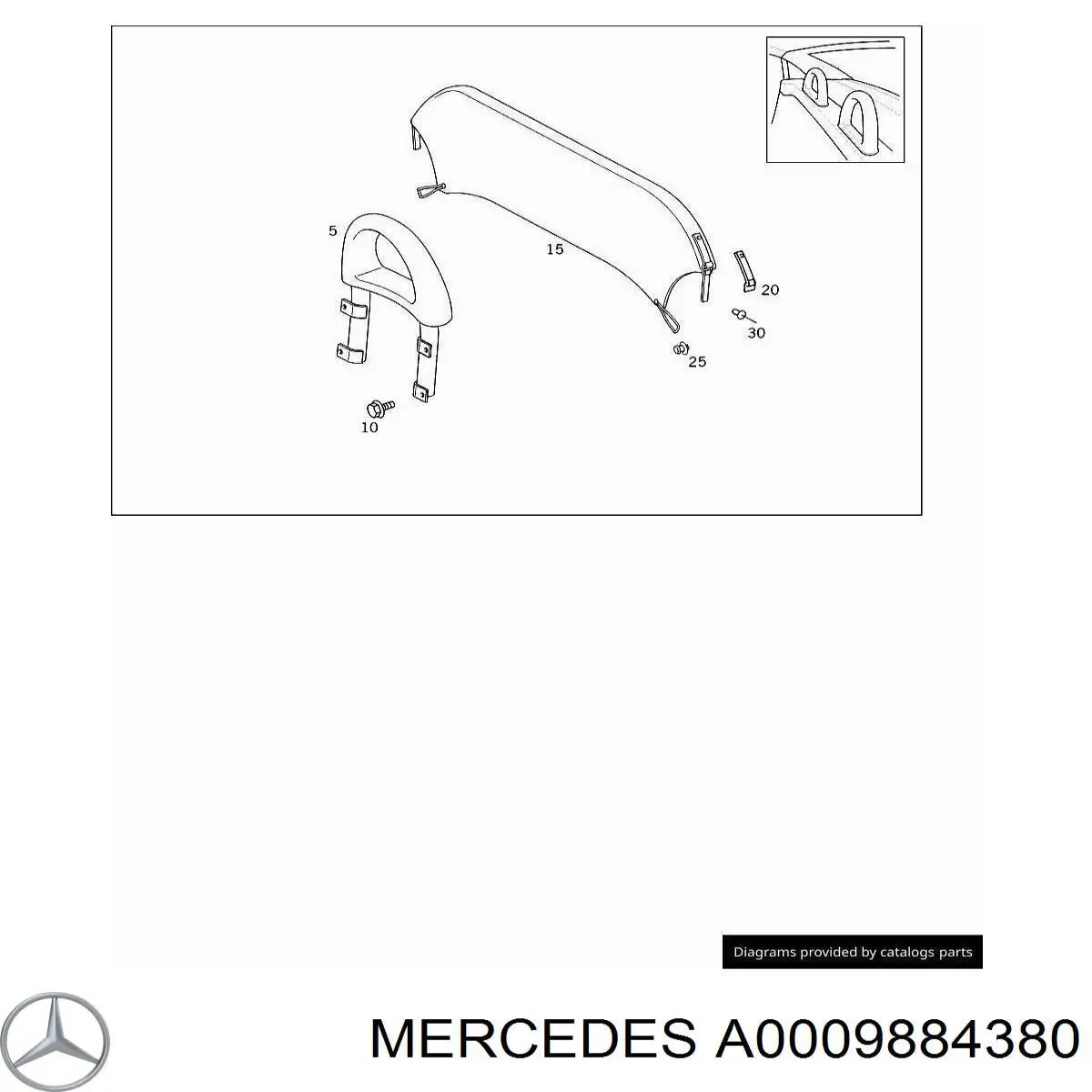 A0009884380 Mercedes сравнить цены на Автопро