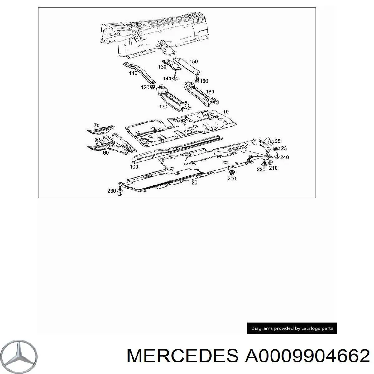 A0009904662 Mercedes гайка