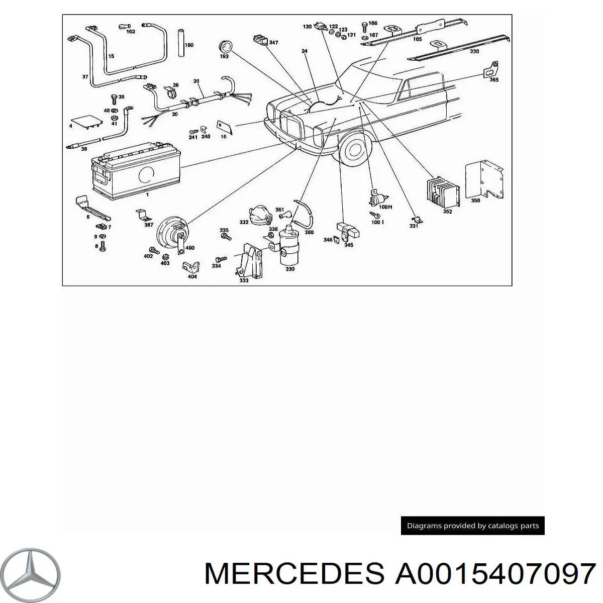 A0015407097 Mercedes переключающий клапан системы подачи воздуха