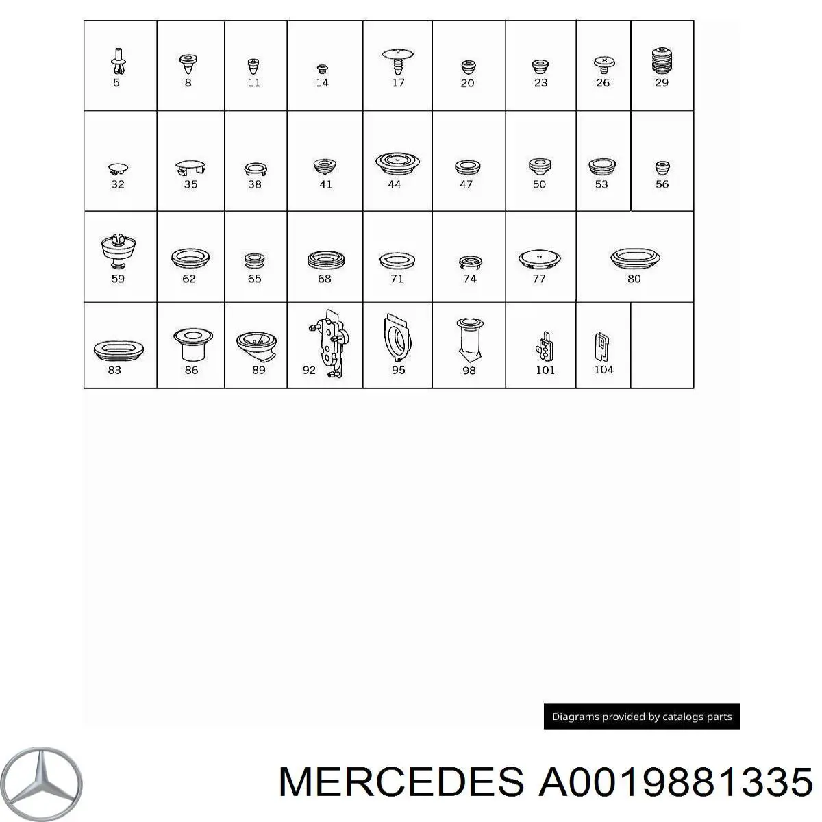 A0019881335 Mercedes | купить на Avto.pro