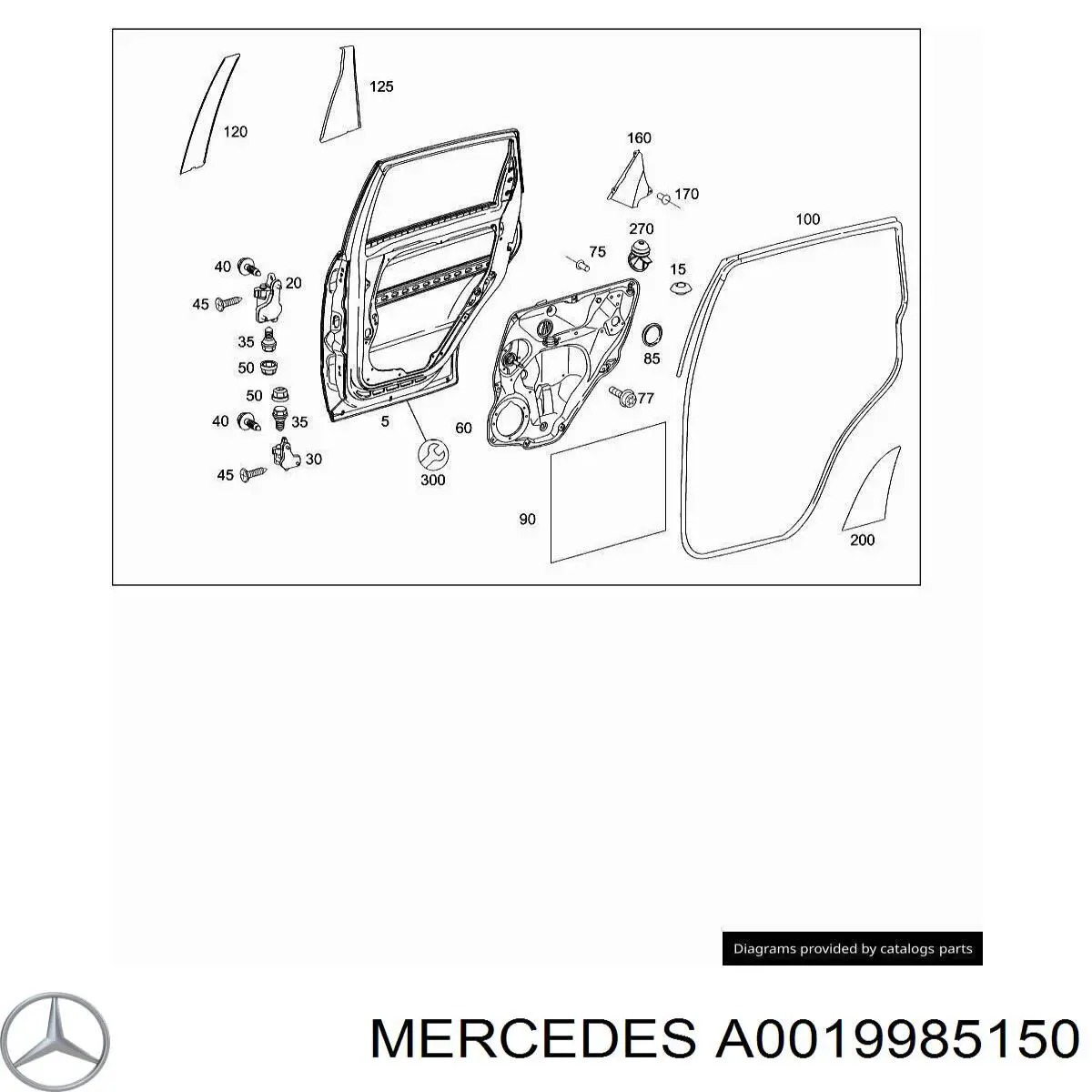 0019985150 Mercedes заглушка