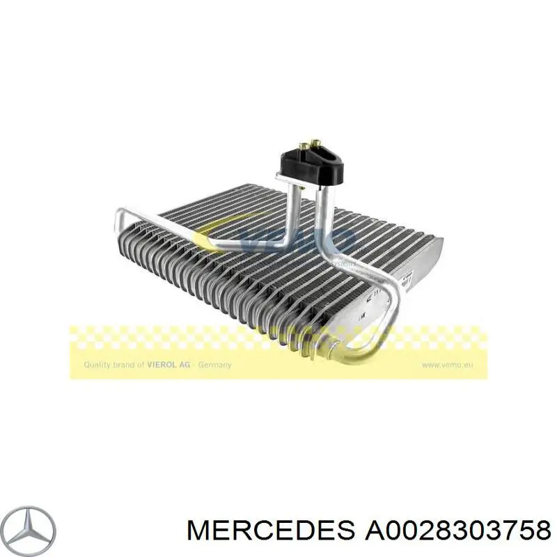 A0028303758 Mercedes | Испаритель кондиционера A 002 830 37 58 купить ...