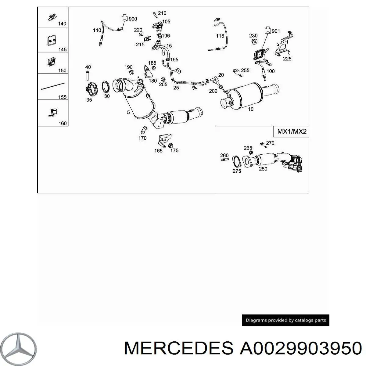 A0029903950 Mercedes гайка