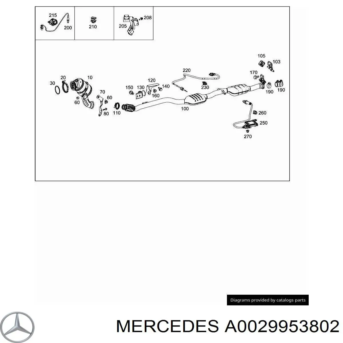0029953802 Mercedes хомут глушителя