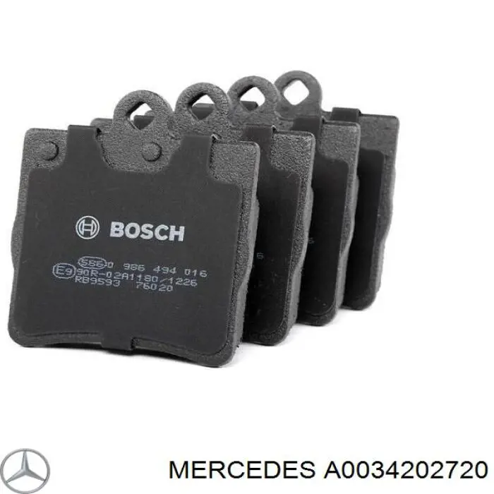 A0034202720 Mercedes задние колодки