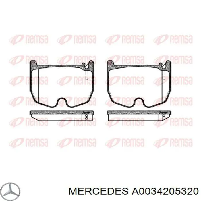 A003 420 53 20 Mercedes колодки передние