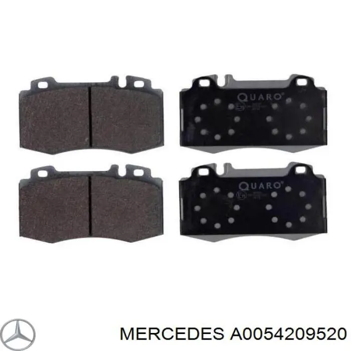 A0054209520 Mercedes колодки передние