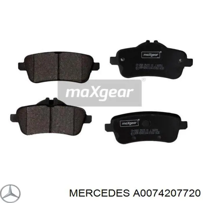 A0074207720 Mercedes задние колодки