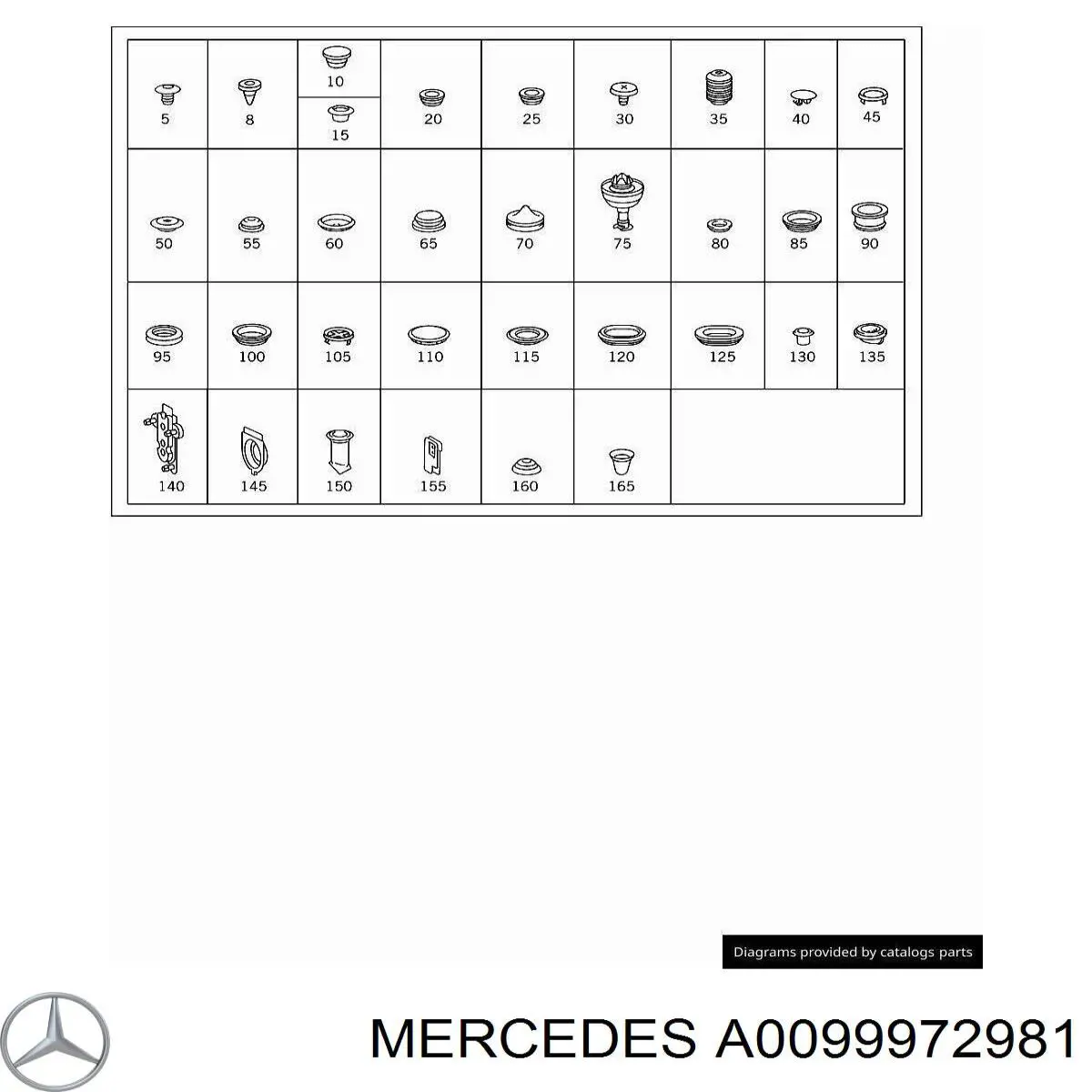 A0099972981 Mercedes заглушка