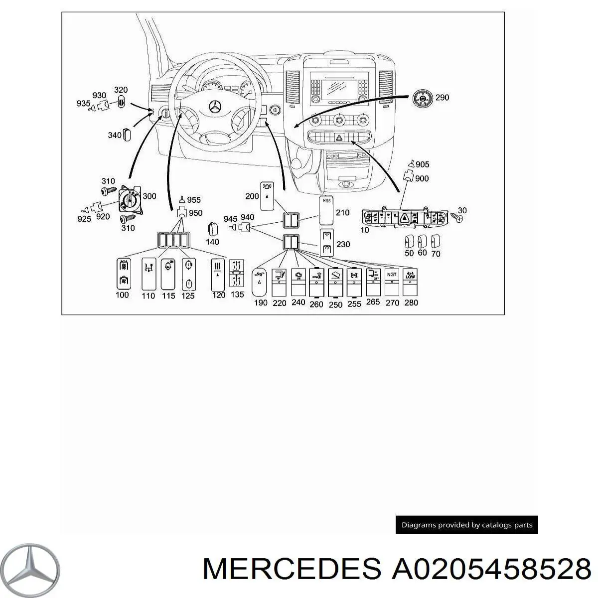 A0205458528 Mercedes | купить на Avto.pro