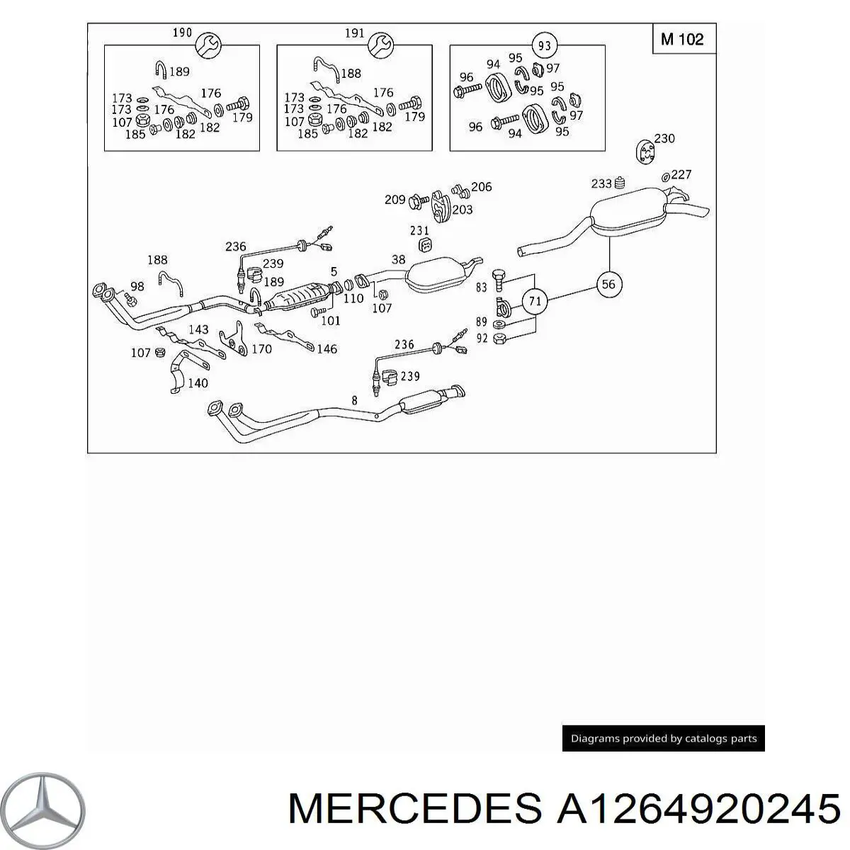 1264920245 Mercedes фланец