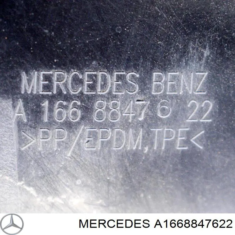 A1668847622 Mercedes | Подкрылок крыла переднего левый задний A 166 884 ...