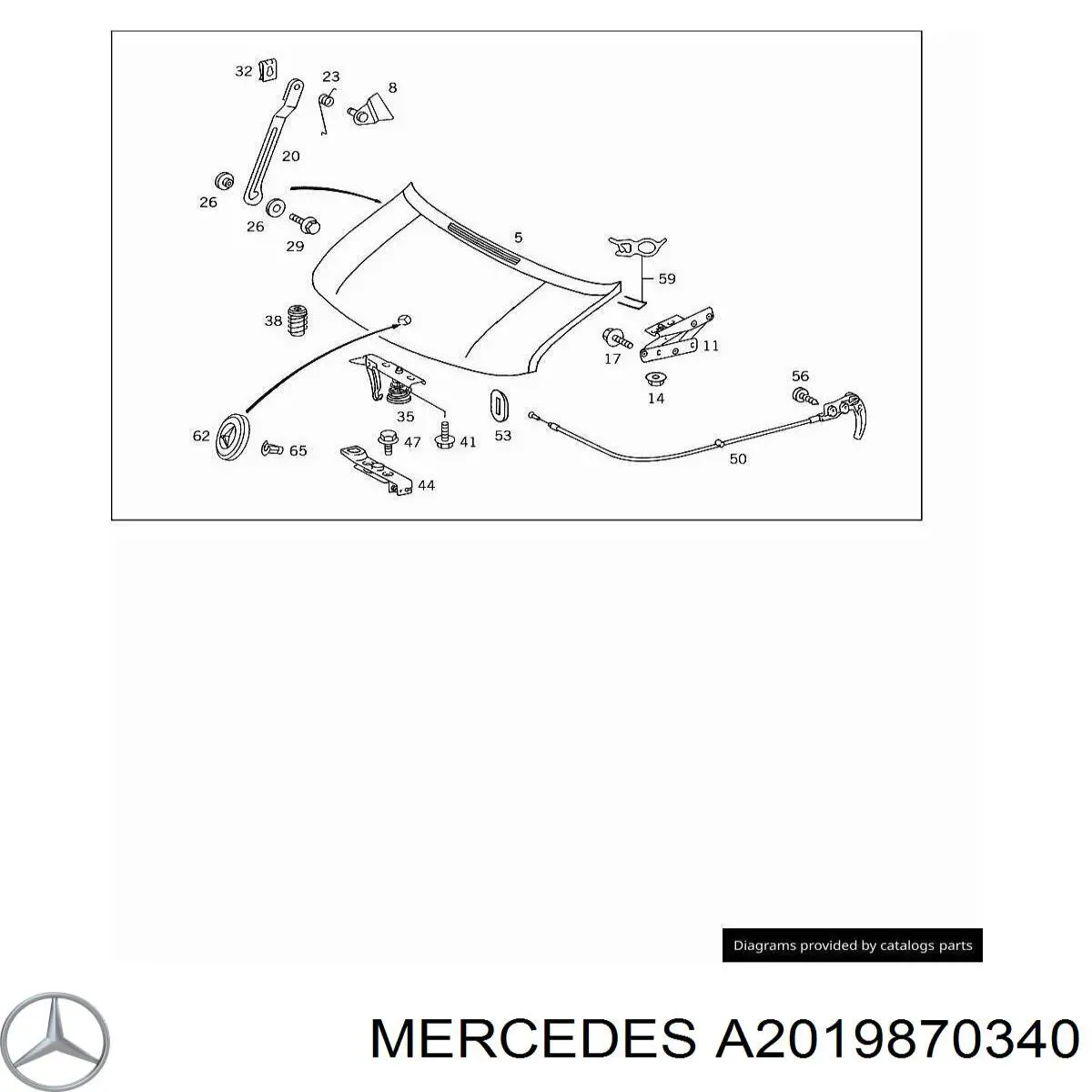 2019870340 Mercedes отбойник капота