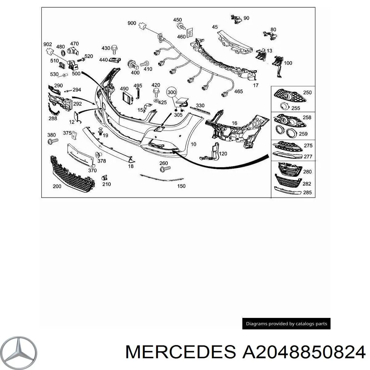 A2048850824 Mercedes | купить на Avto.pro