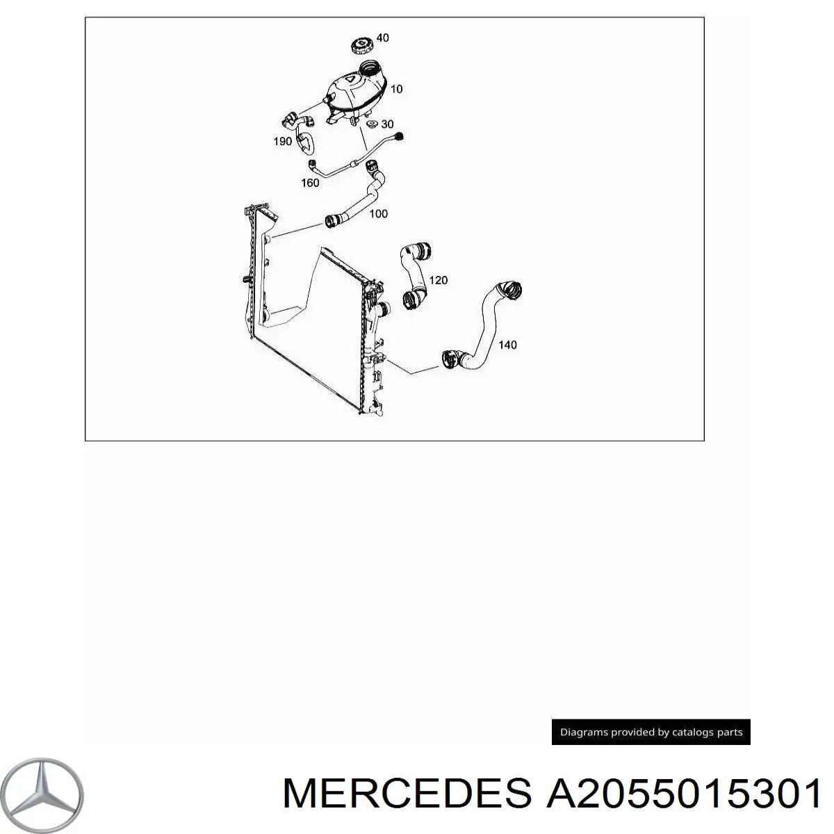 Шланг расширительного бачка, верхний на Mercedes E (W213)