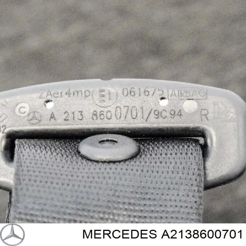 A2138600701 Mercedes mercedes - ремень безопасности передний правый