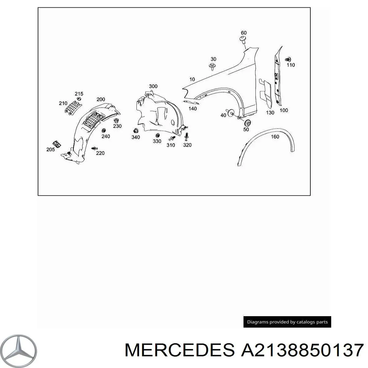 A2138850137 Mercedes проставка крыла переднего