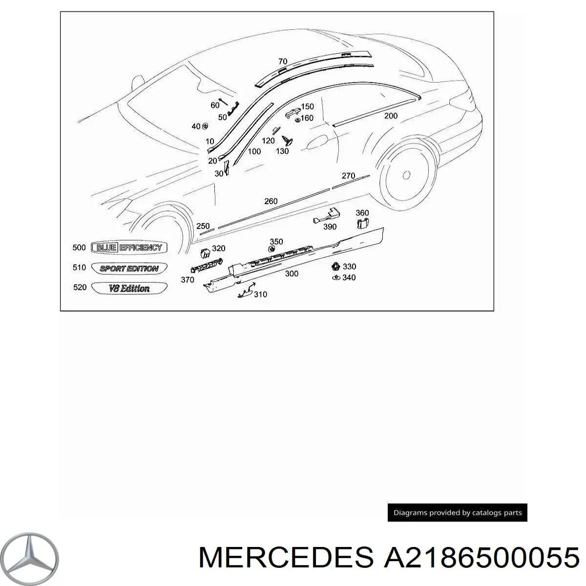 A2186500055 Mercedes mercedes-benz a2186500055 крепеж ручки двери