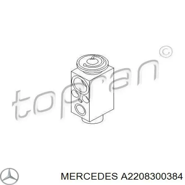 A2208300384 Mercedes клапан trv, кондиционера