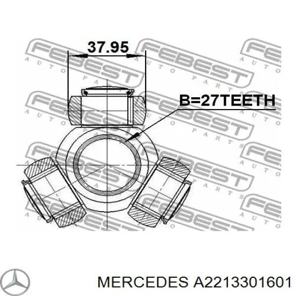 A2213301601 Mercedes привод передний левый