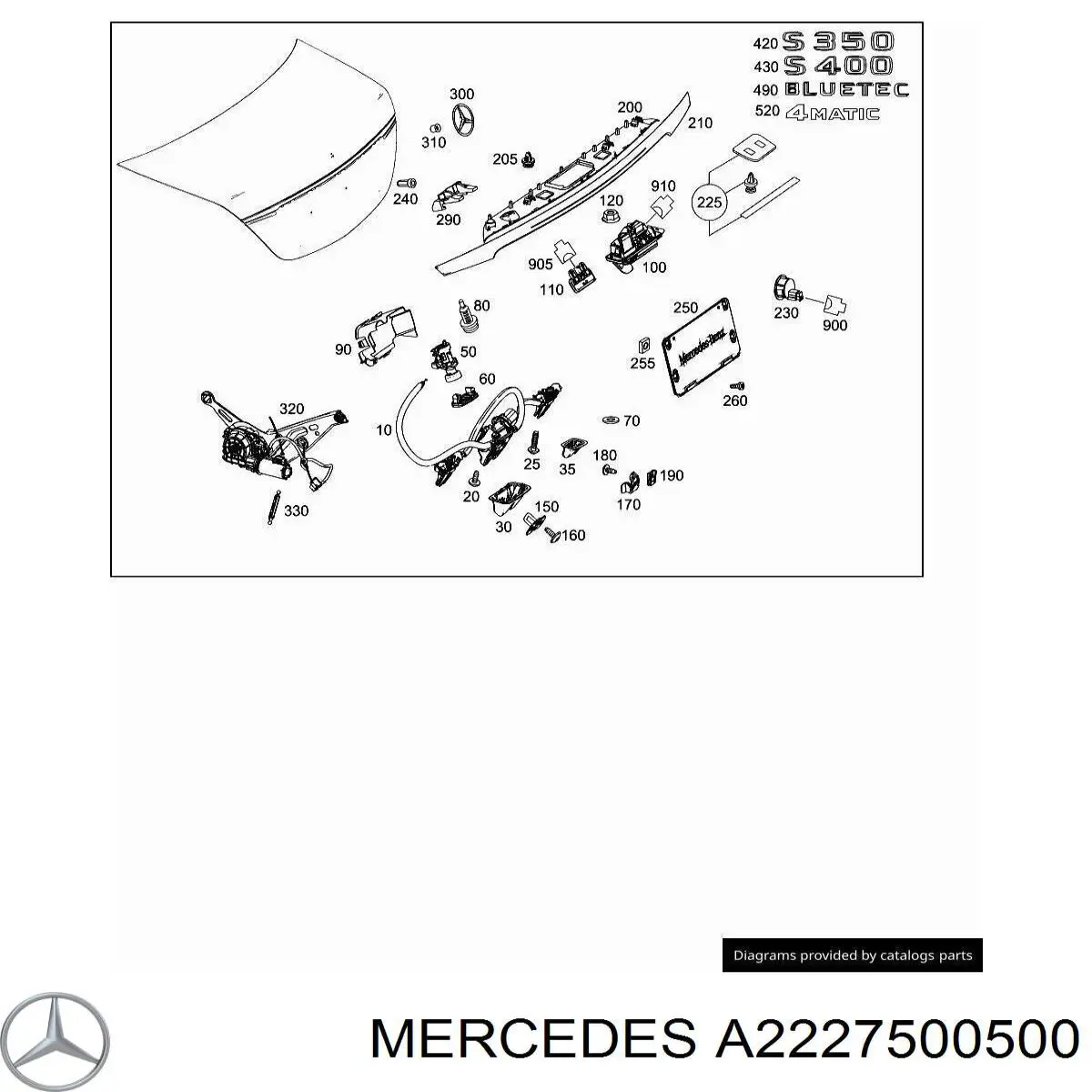 A2227500500 Mercedes | купить на Avto.pro