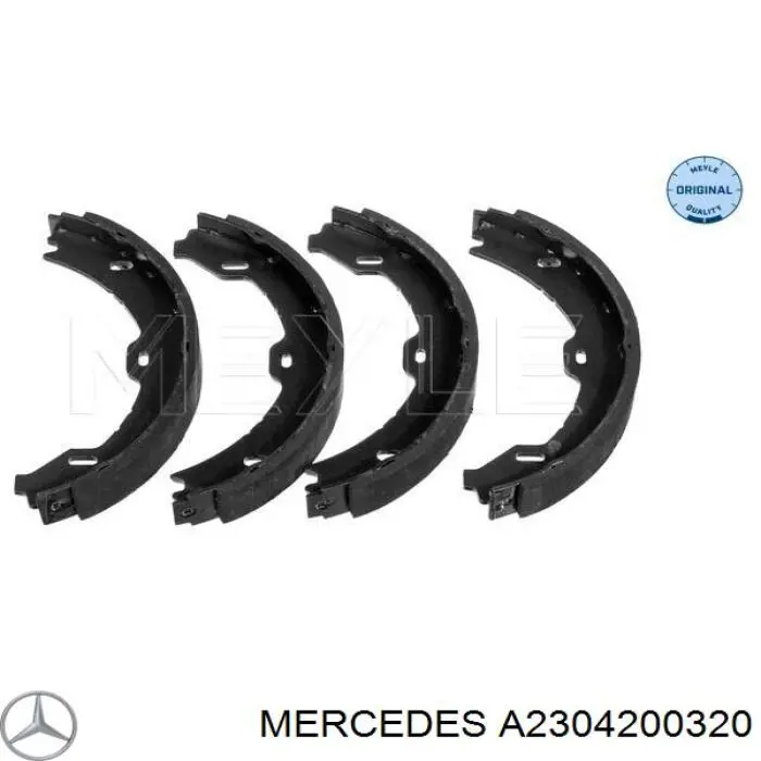 A2304200320 Mercedes | Колодки ручника (стояночного тормоза) A 230 420 ...