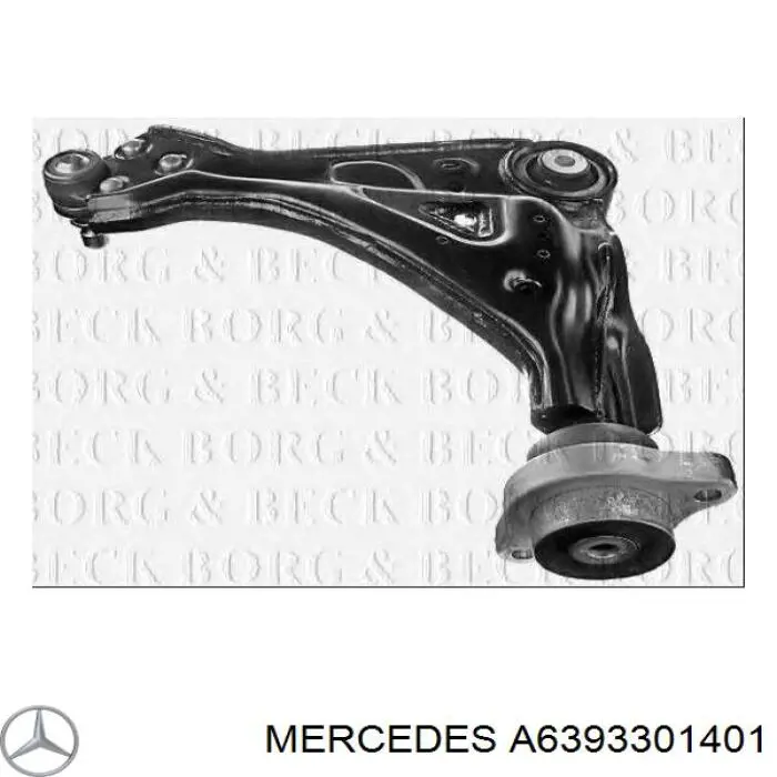 A6393301401 Mercedes левый рычаг передней нижней подвески