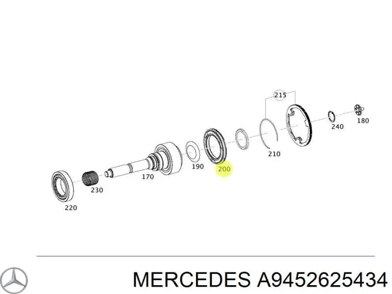 A9452625434 Mercedes | Кольцо синхронизатора A 945 262 54 34 купить на ...