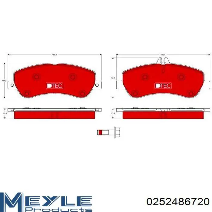 007420662090 Mercedes колодки тормозные передние дисковые