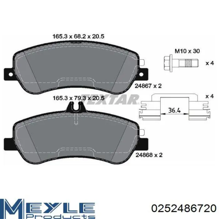 007420662090 Mercedes колодки тормозные передние дисковые