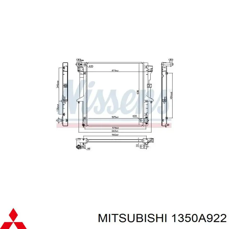 1350A922 Mitsubishi автозапчастина під замовлення