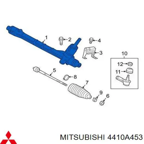4410A453 Mitsubishi рулевая рейка