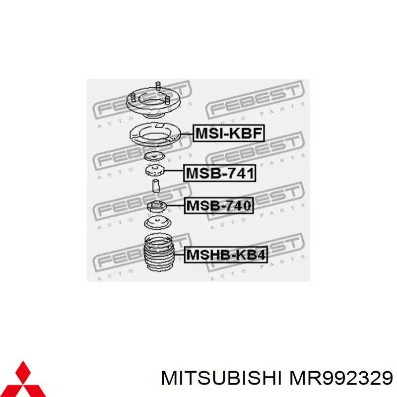 MR992329 Mitsubishi Втулка штока амортизатора переднего
