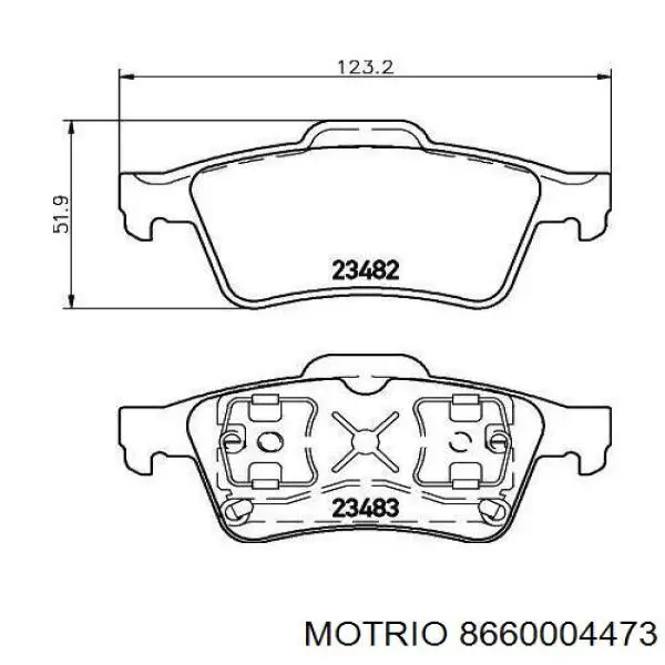 8660004473 Motrio задние колодки
