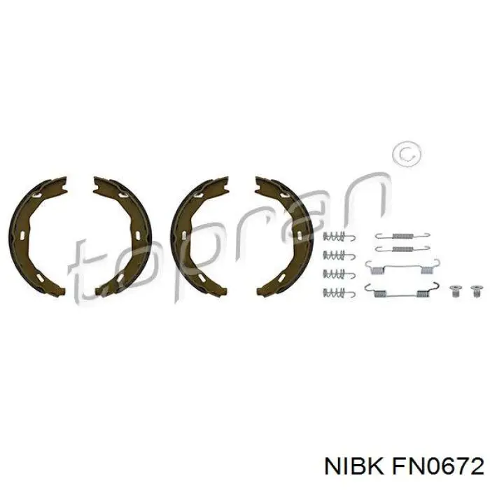 Тормозные колодки ручника NIBK ᐈ Купить колодки стояночного тормоза ...