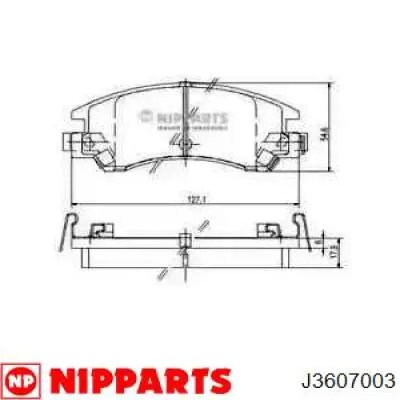 25191-GA730 Subaru колодки передние
