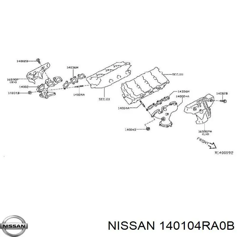 140104RA0B Nissan/Infiniti Коллектор впускной
