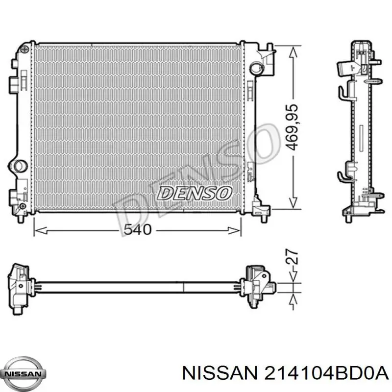 214104BD0A Renault (RVI) Радиатор охлаждения двигателя