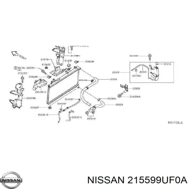 215599UF0A Nissan/Infiniti воздуховод (дефлектор радиатора левый)