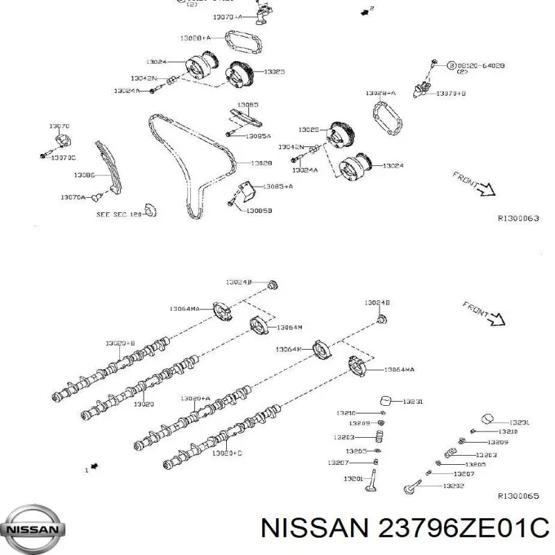 23796ZE01C Nissan клапан электромагнитный положения (фаз распредвала левый)